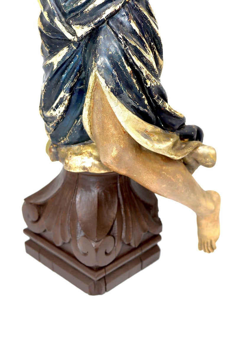 Extremely Fine Northern European Carved Wood and Polychrome Decorated ...