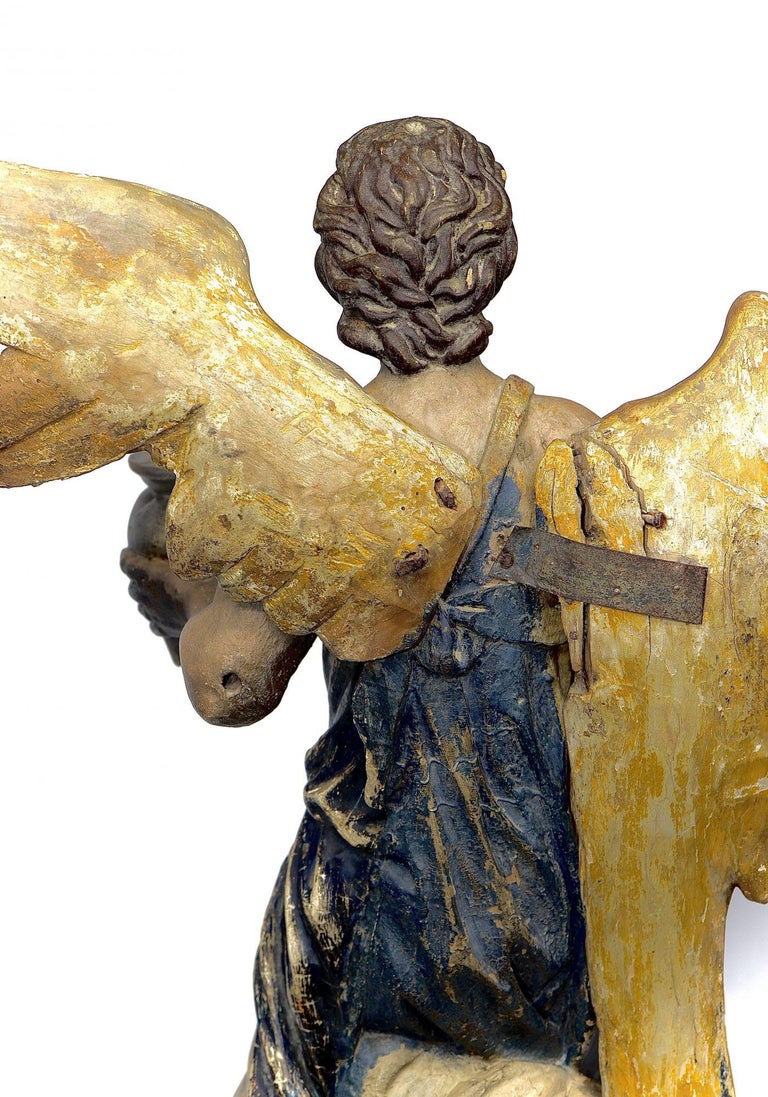 Extremely Fine Northern European Carved Wood and Polychrome Decorated ...