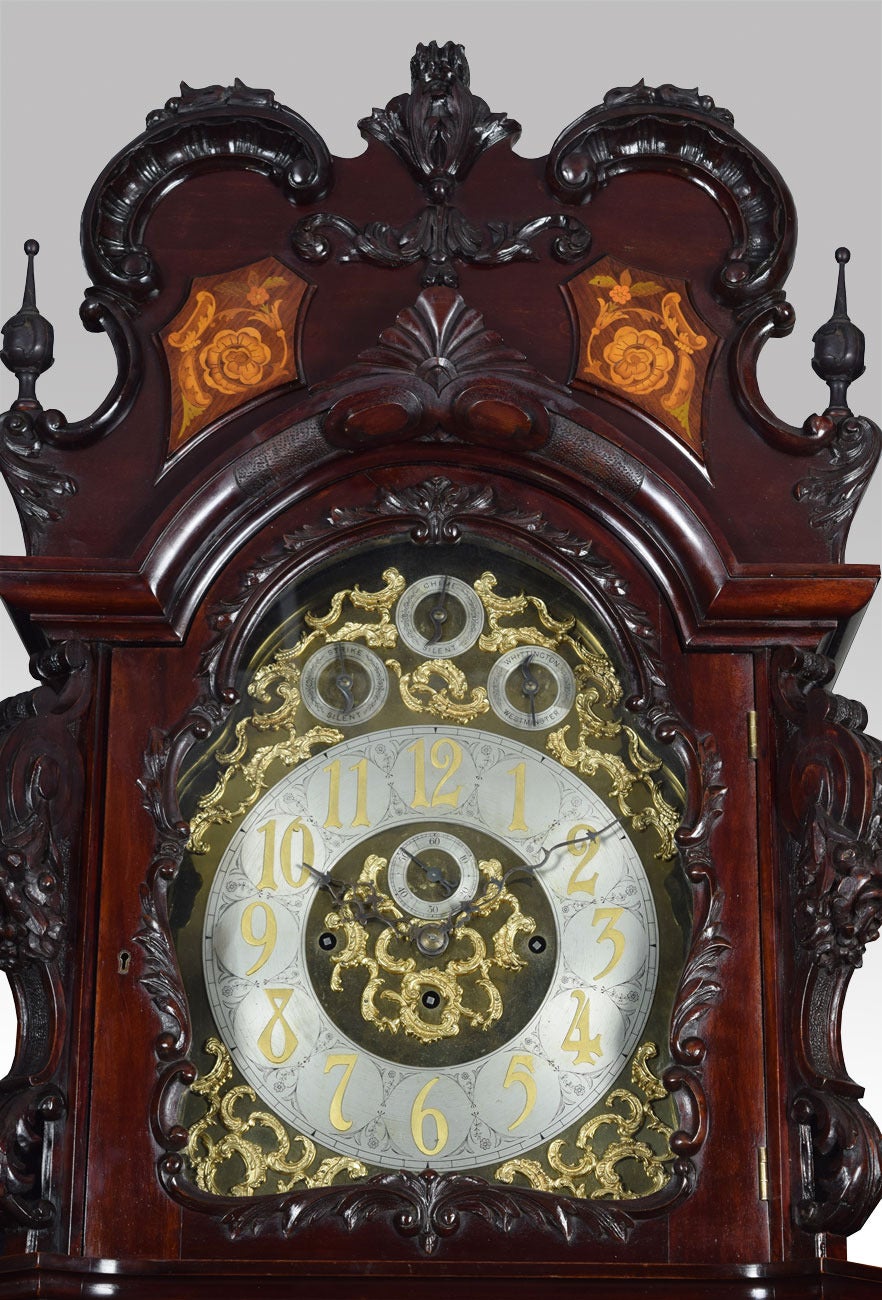 Extremely Large Exhibition Quality Tubular Chiming Longcase Clock at ...