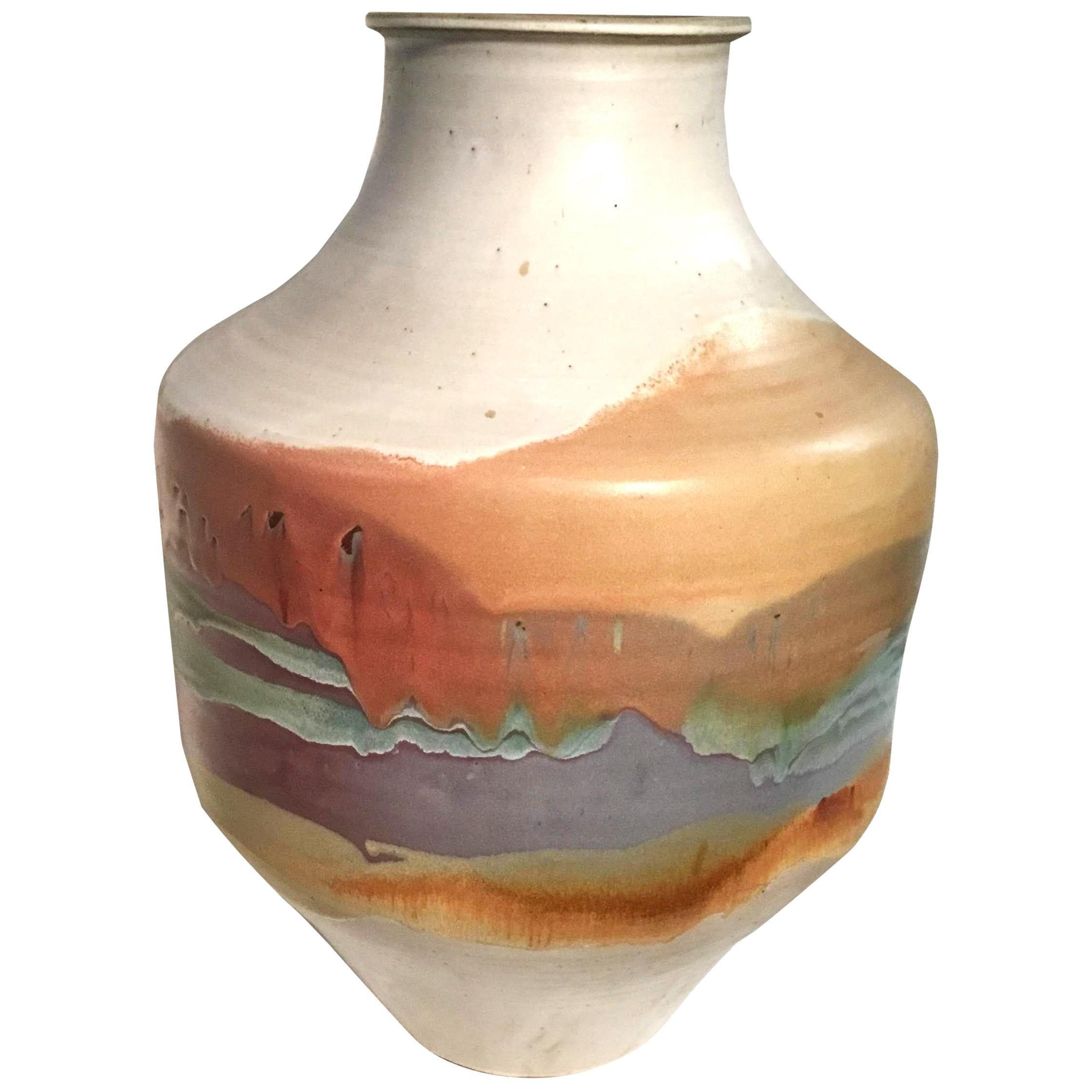 Extremely Large Multi-Color Vase For Sale at 1stDibs