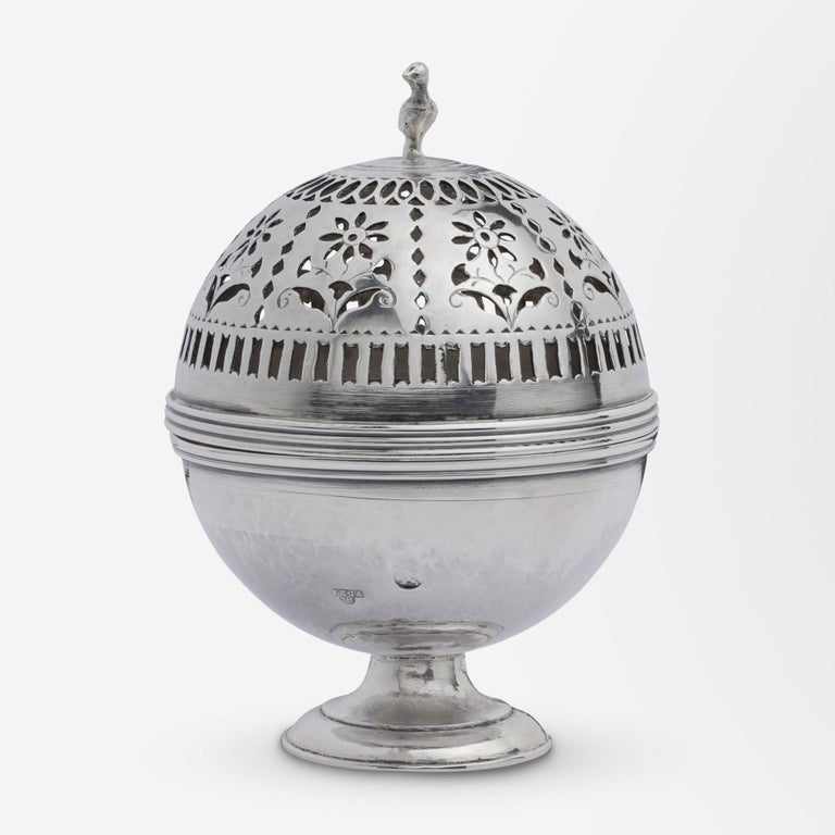 Extremely Rare, Early 19th Century, Spanish Silver Shaving Sponge Box ...