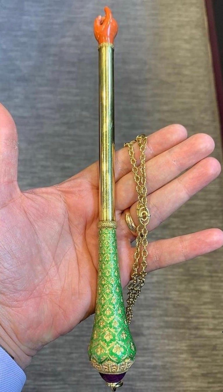 Extremely Rare Gold and Enamel Torah Pointer at 1stDibs