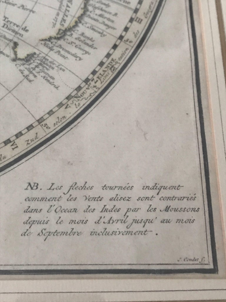 Extremely Rare Mappemonde a l'usage World Map Delisle, Guillaume Buache, 1730 For Sale at 1stDibs