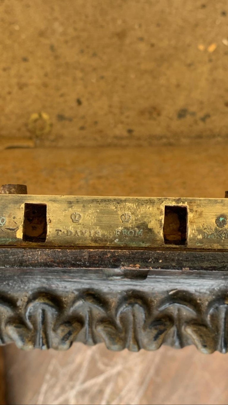 Extremely Rare Pair of Regency Cast-Iron Sarcophagus Shaped Strong ...