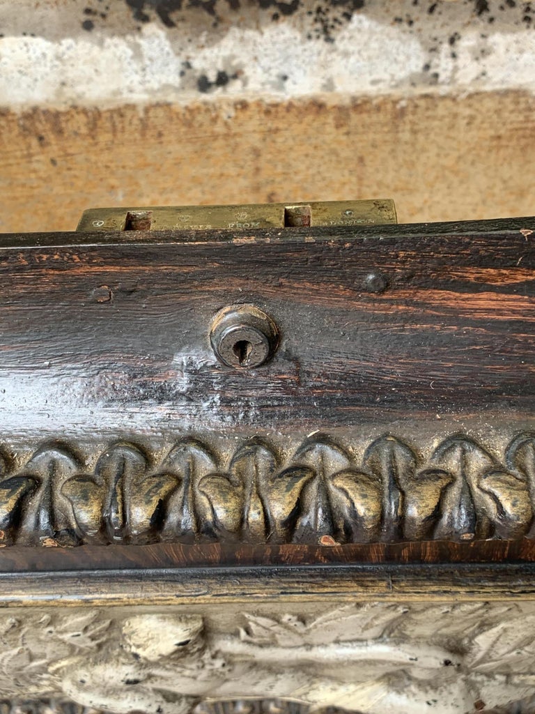 Extremely Rare Pair of Regency Cast-Iron Sarcophagus Shaped Strong ...