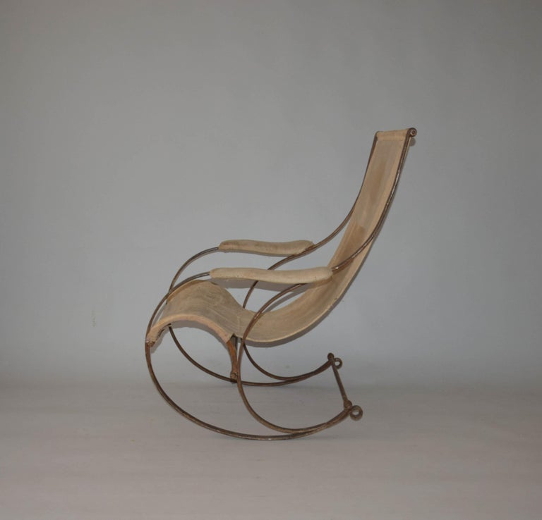 Extremely Rare Rocking Chair by Peter Cooper, 1850s For Sale at 1stDibs