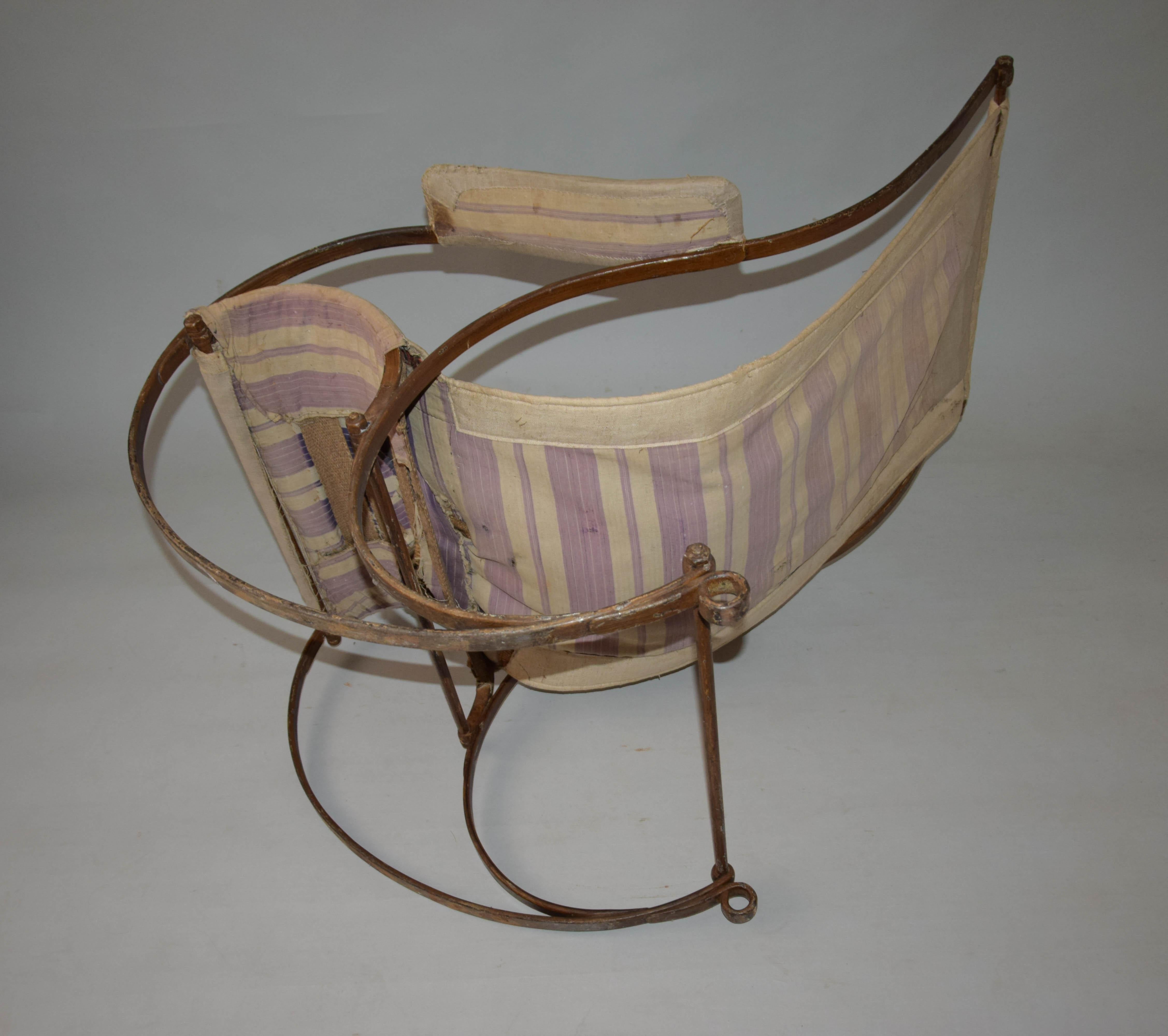 Extremely Rare Rocking Chair by Peter Cooper, 1850s For Sale at 1stDibs