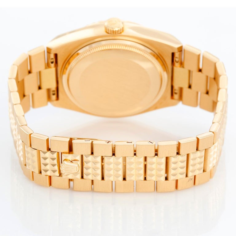 Extremely Rare Rolex Oysterquartz Pyramid Birch Burlwood 18k Gold Watch ...