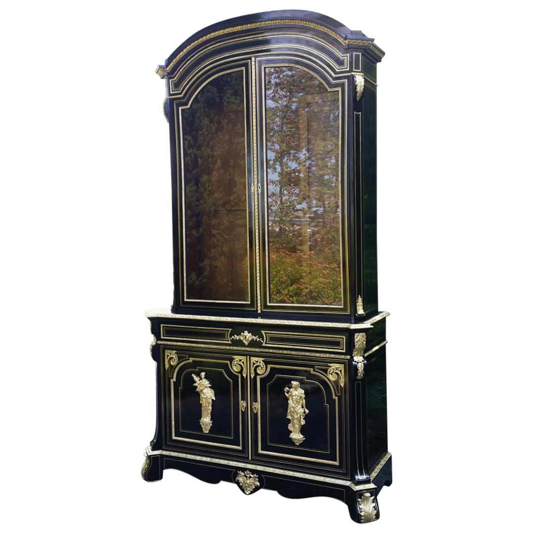 Extremely Rare, Tall Impressive Boule Befort Jeune Bookcase Cabinet at ...