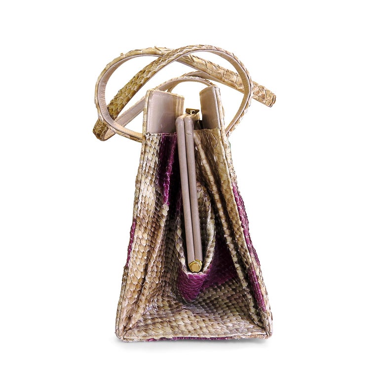 Extremely Rare Vintage Martin Van Schaak Snake Skin Hand Bag For Sale ...