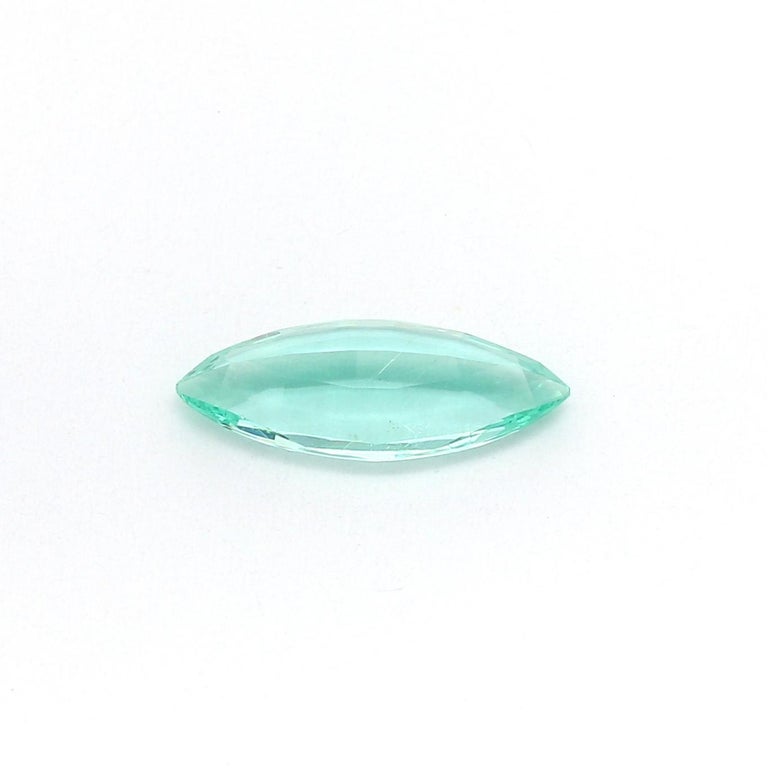 Eye Clean Marquise Cut Untreated Russian Emerald Ring Gem 1.08 Carat ...