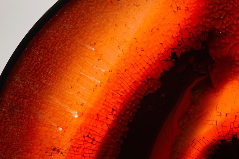 Eye of Bravery, a Red and Black Abstract Glass Artwork by Yorgos ...