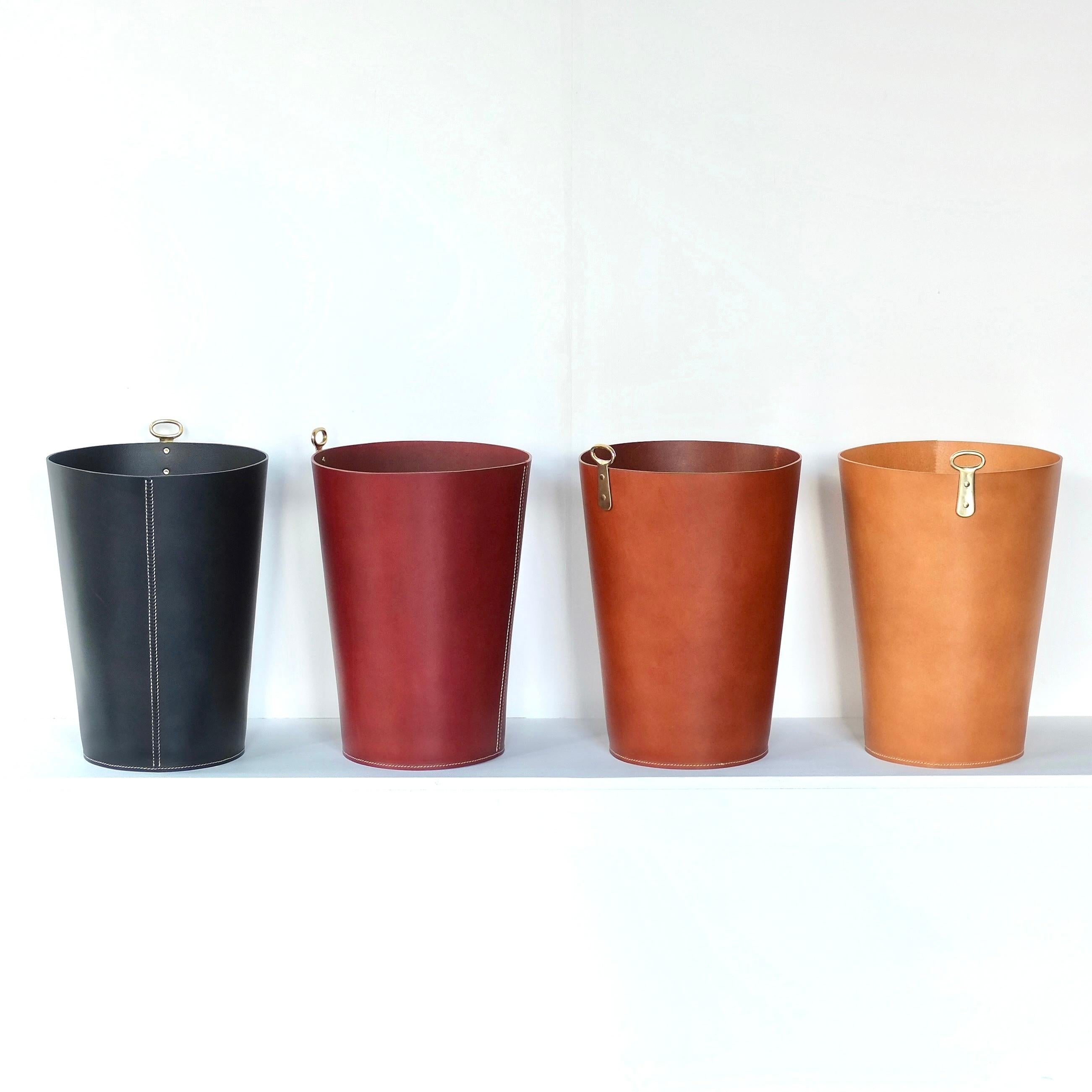 Eyelet Leather Bin at 1stDibs
