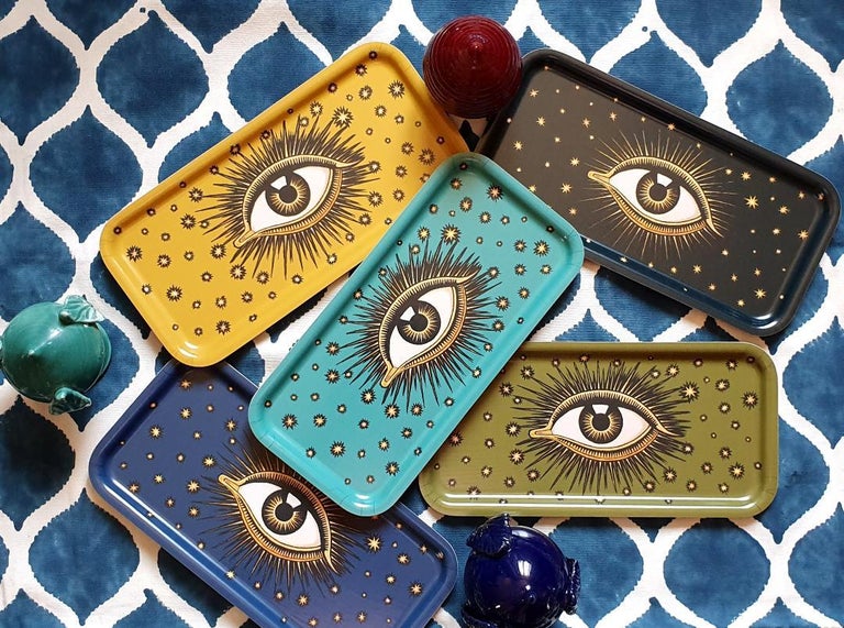 Eyes Serving Wood Trays Set of 5 For Sale at 1stDibs