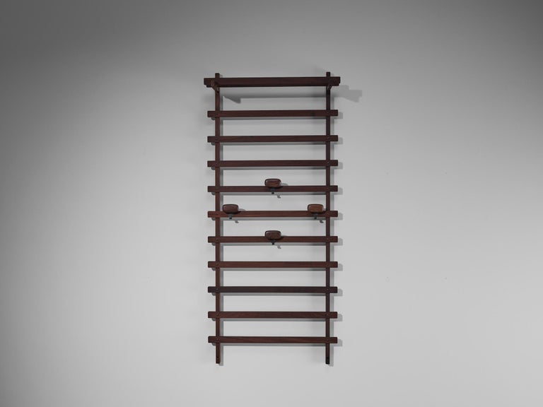 Ezhio Longhi for Elam Coat Rack in Teak For Sale at 1stDibs