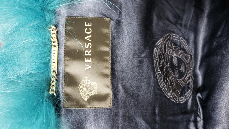 F/2014 look # 9 NEW VERSACE EMERALD MINK and RACCOON FUR JACKET 44 - 8 ...