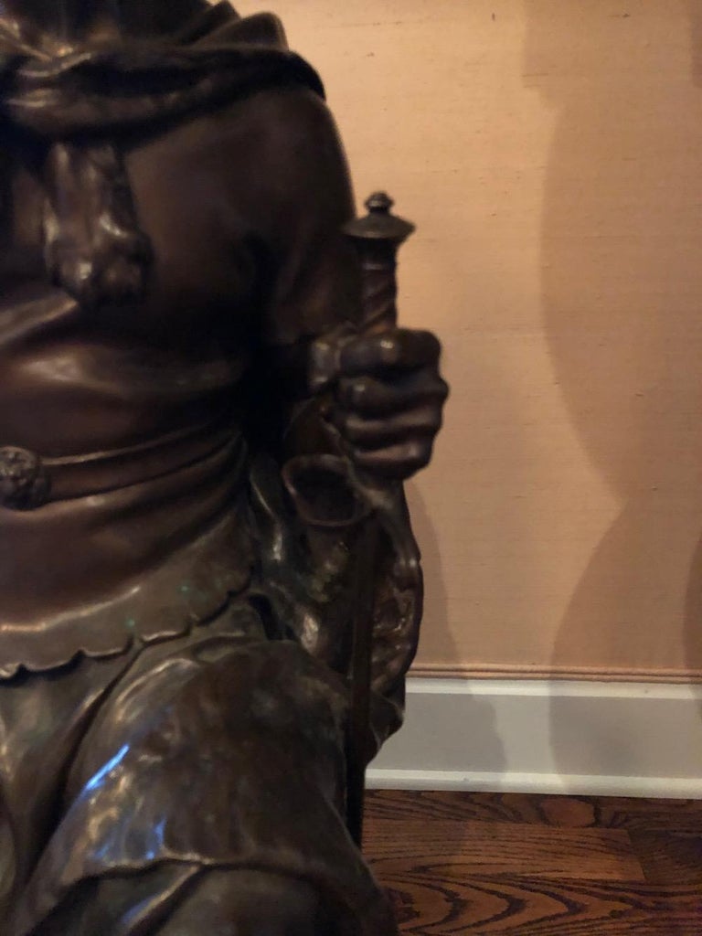 F. Barbedienne Bronze "Le Courage Militaire" For Sale at 1stDibs