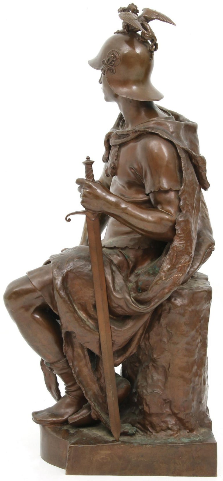 F. Barbedienne Bronze "Le Courage Militaire" For Sale at 1stDibs