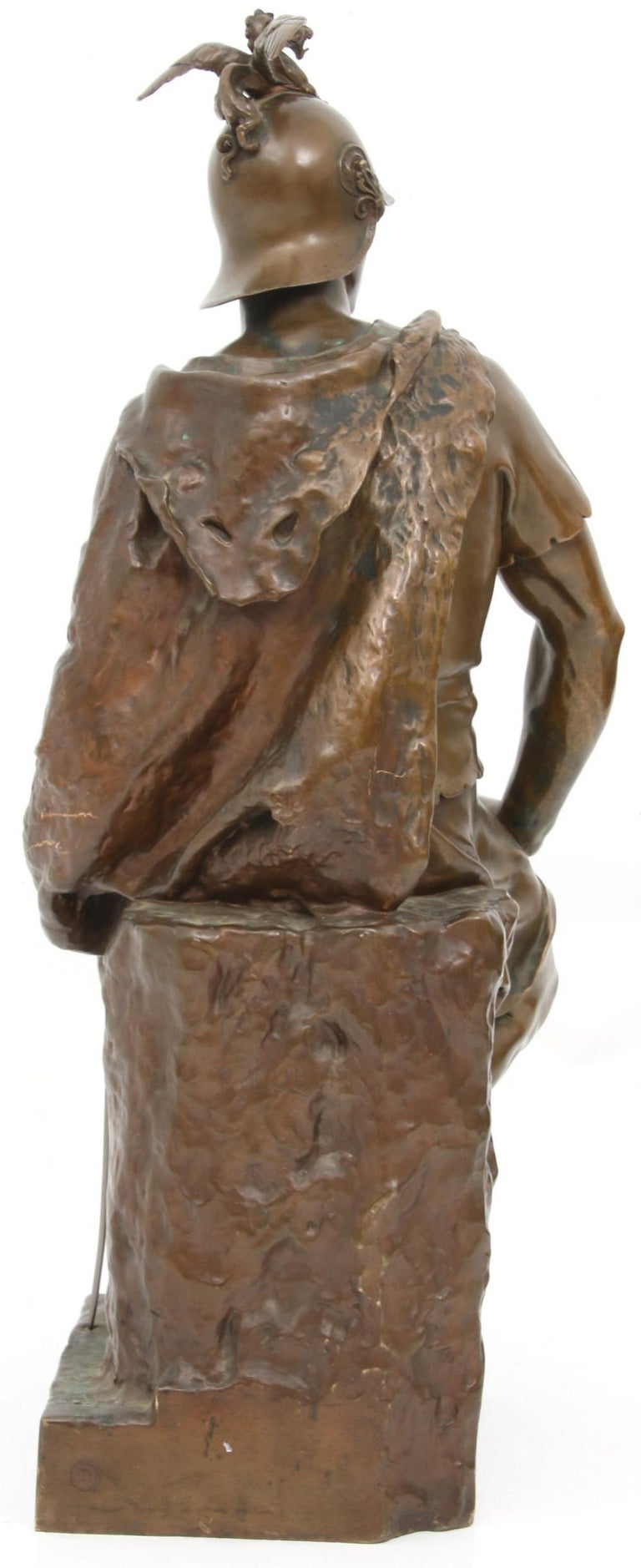 F. Barbedienne Bronze "Le Courage Militaire" For Sale at 1stDibs