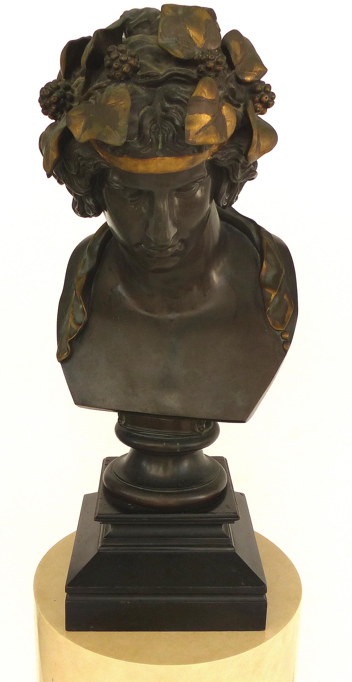 F. Barbedienne Fondeur Bronze Statue of Antinous as Dioniso at 1stDibs ...