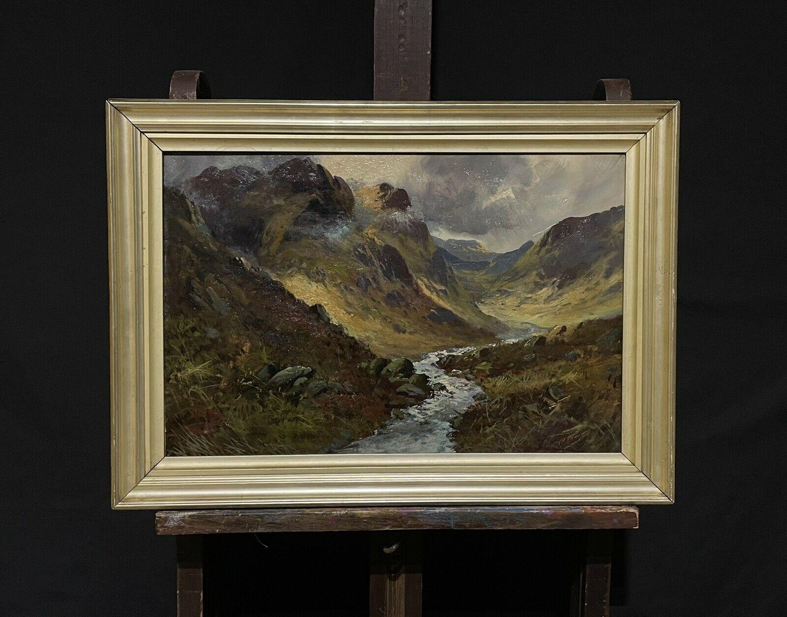 F. E. Jamieson - Antique Scottish Oil Painting Glencoe Highland River ...