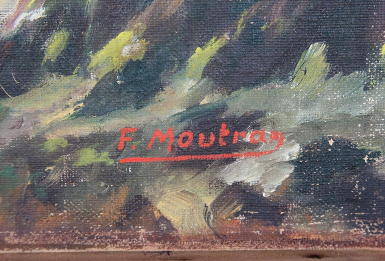 F. Moutray - F. Moutray - French School Mid 20th Century Oil, Wooded ...