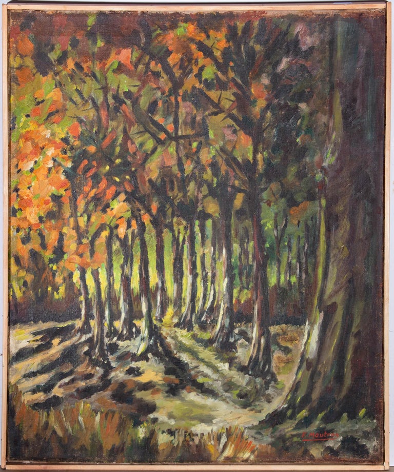 F. Moutray - F. Moutray - French School Mid 20th Century Oil, Wooded ...