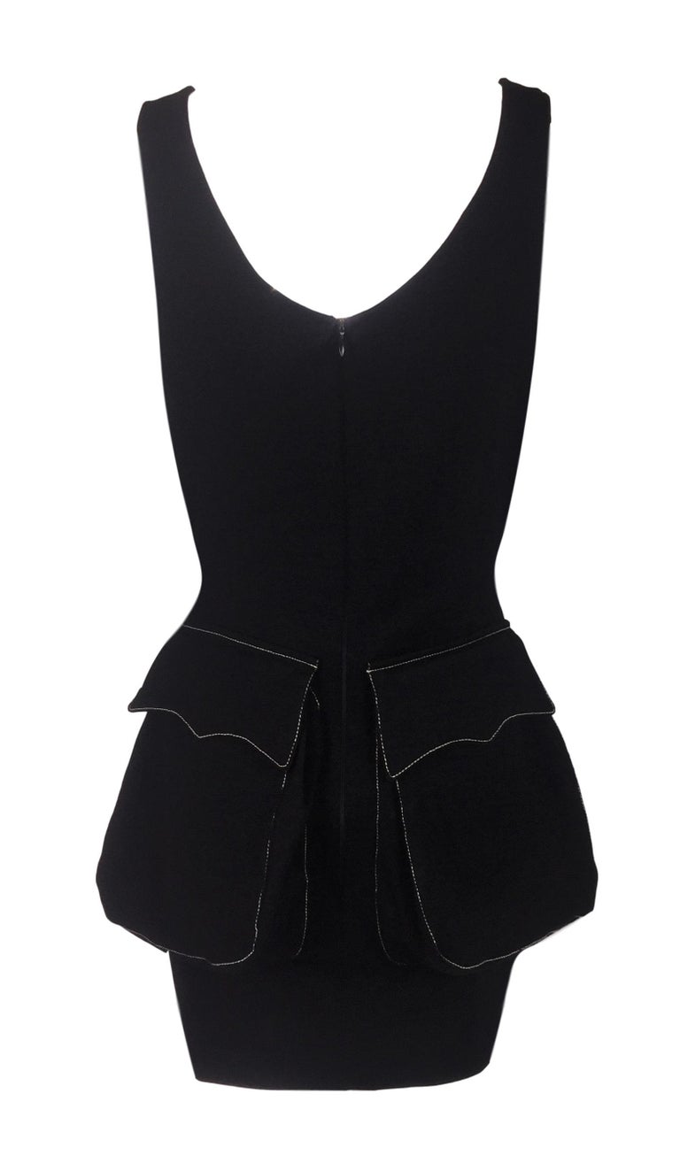 F/W 1992 Jean Paul Gaultier Runway Black Cone Bra Large Butt Pockets ...