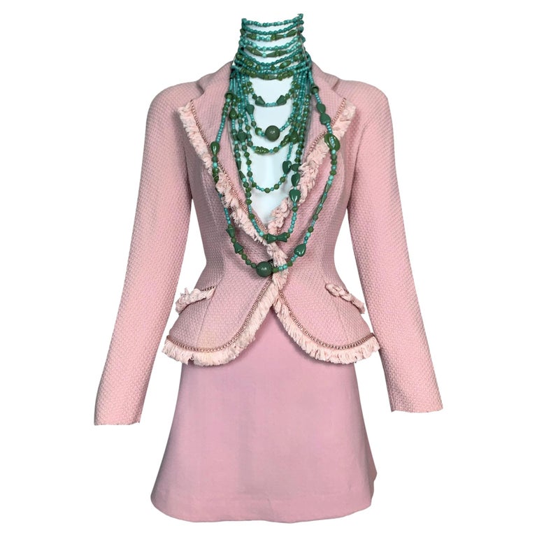 F/W 1997 Christian Dior John Galliano Runway Pink Fringe Jacket and ...