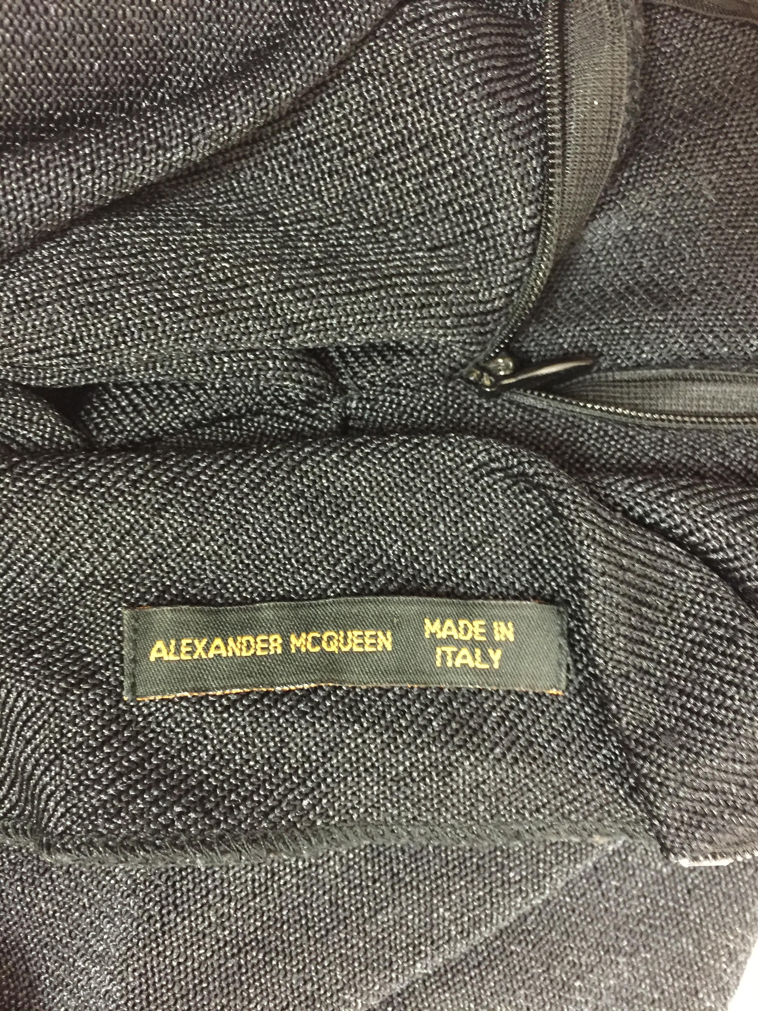 F/W 1998 Alexander McQueen Joan Sheer Black Knit L/S Catholic Gown ...