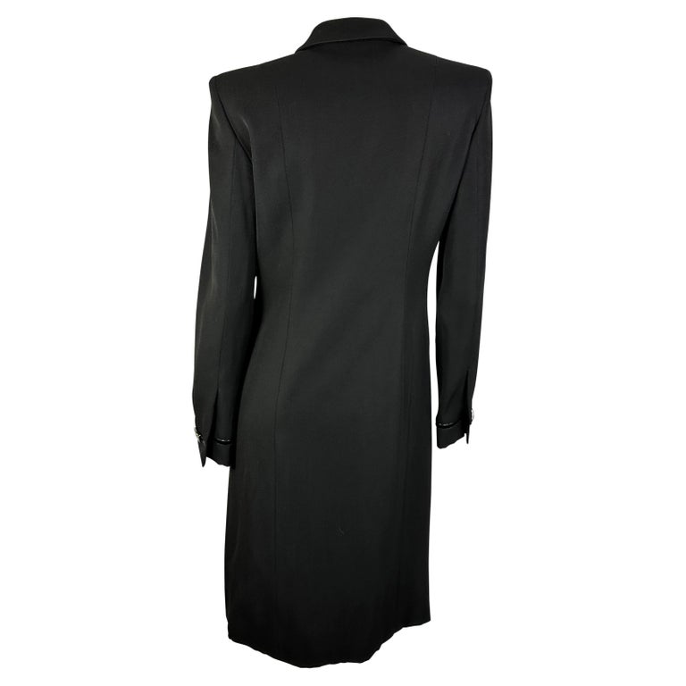 F/W 1997 Gucci by Tom Ford Runway ''G'' Buckle Black Wool Red Lined ...