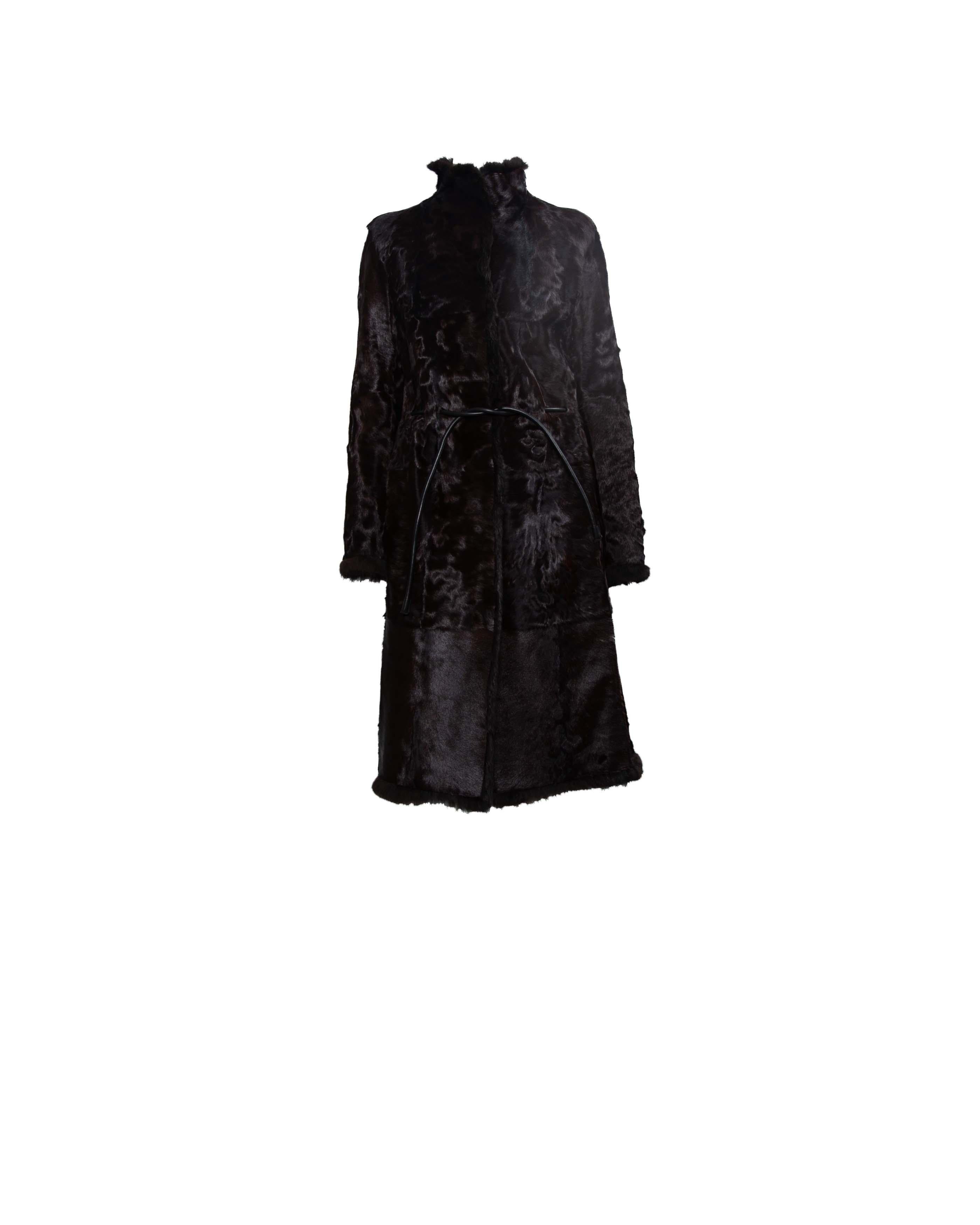 F/W 1999 Gucci by Tom Ford Reversible Brown Persian Lamb and Rabbit Fur ...