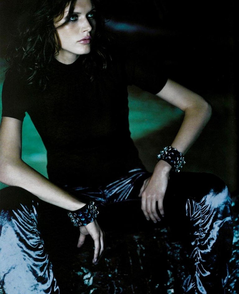 F/W 1999 Gucci by Tom Ford Runway Ruched Lavender Velvet Leather Strip ...
