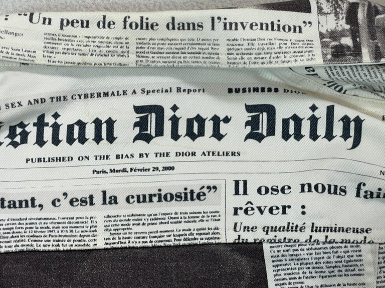 F/W 2000 Christian Dior by John Galliano Newsprint Cropped Jacket For ...