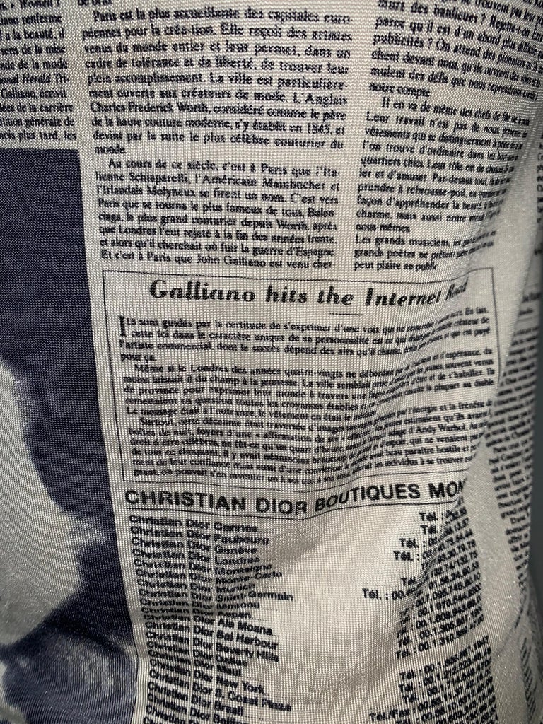 F/W 2000 Christian Dior by John Galliano Newsprint Ruffle Cami Top at ...