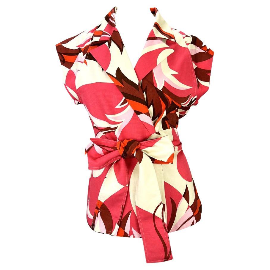 Charvet Paris Pink Silk Satin Blouse For Sale at 1stDibs