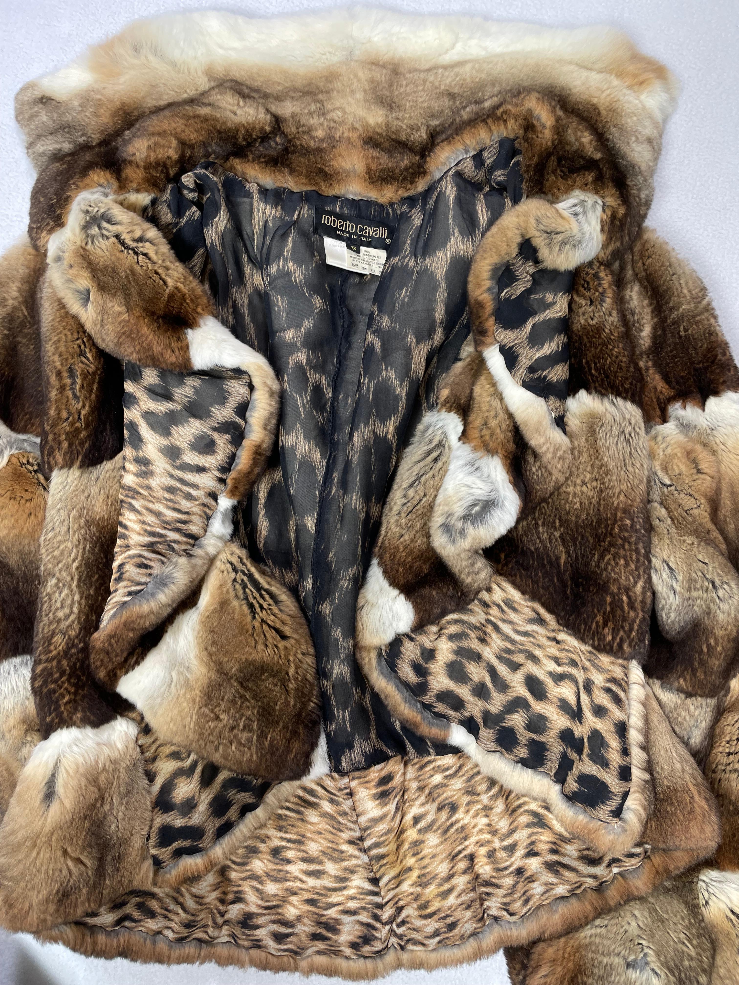 F/W 2000 Roberto Cavalli Runway Rex Chinchilla Fur Fitted Ruffle Jacket ...