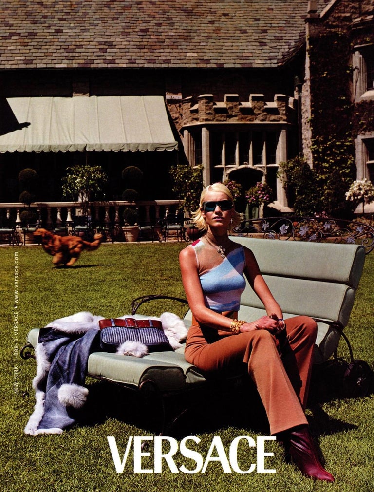 F/W 2001 Gianni Versace by Donatella Runway Navy Shearling Trench Coat ...