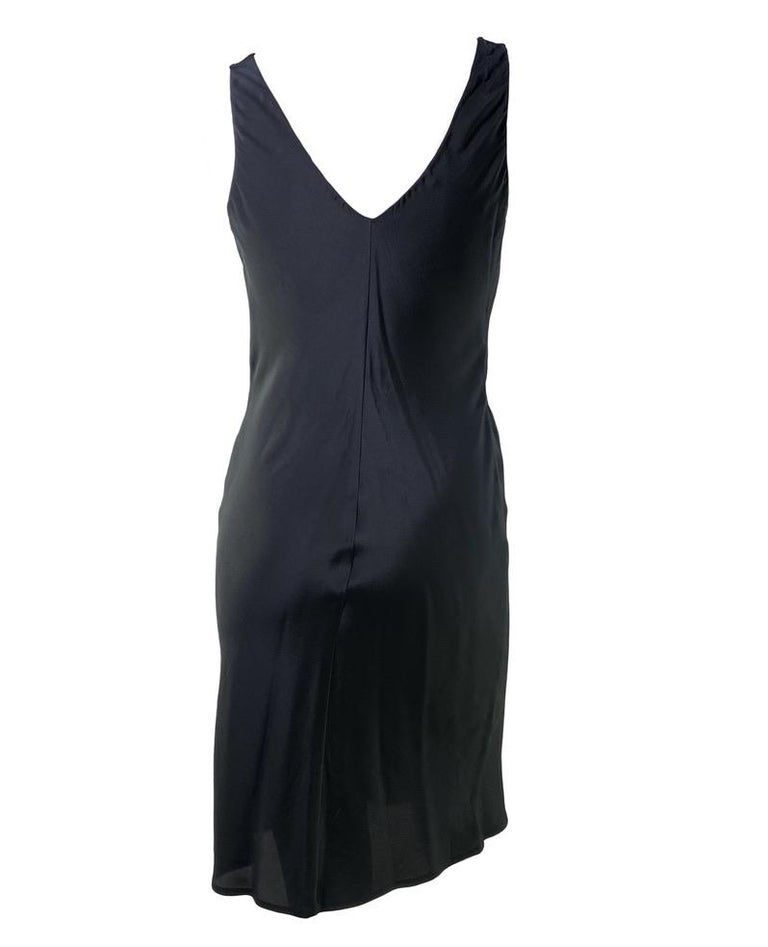 F W 2002 Gucci By Tom Ford Front Tie Black Silk Dress For Sale At 1stdibs