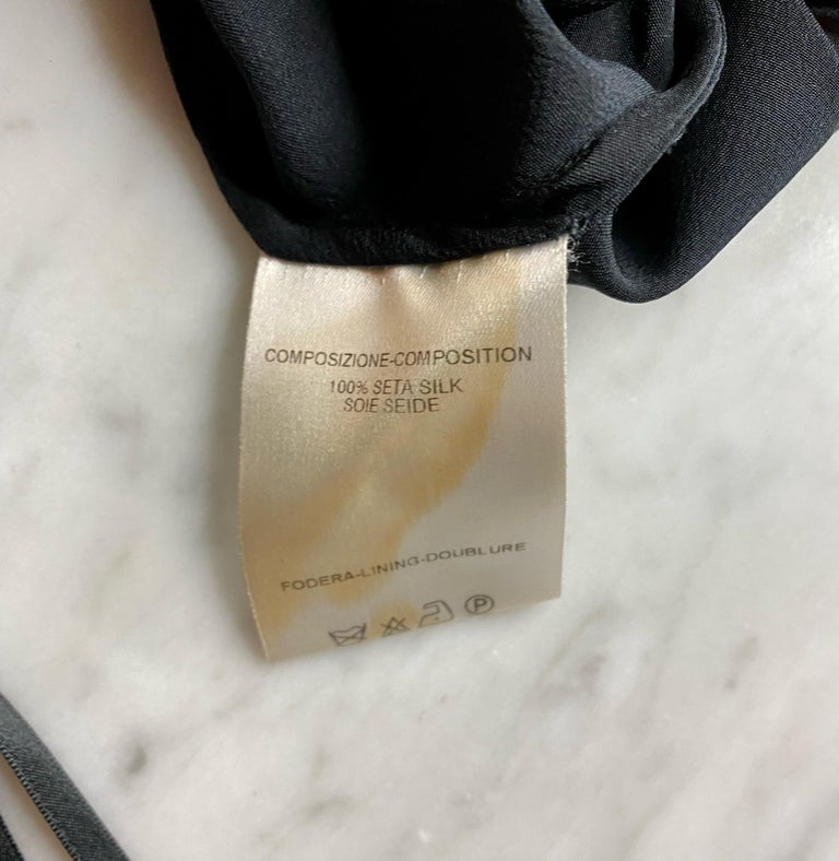 F W 2002 Gucci By Tom Ford Front Tie Black Silk Dress For Sale At 1stdibs