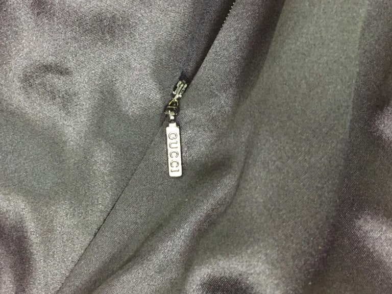 F/W 2002 Gucci by Tom Ford Plunging 20's Flapper Beaded Fringe Black ...