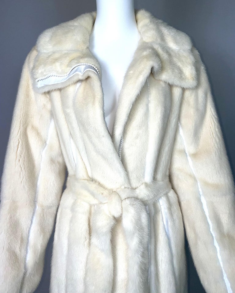F/W 2002 Roberto Cavalli Runway Winter White Mink Fur Coat For Sale at ...