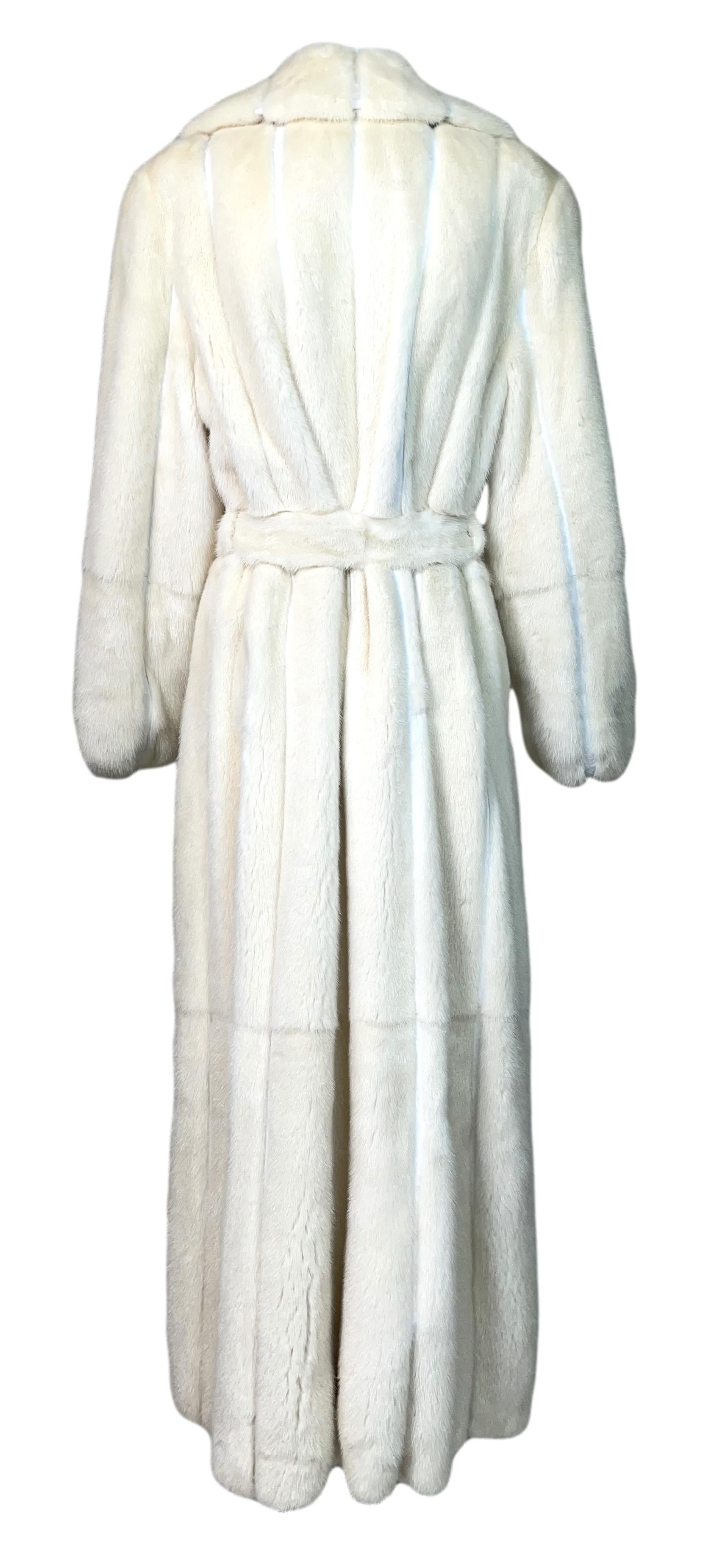 F/W 2002 Roberto Cavalli Runway Winter White Mink Fur Coat For Sale at ...
