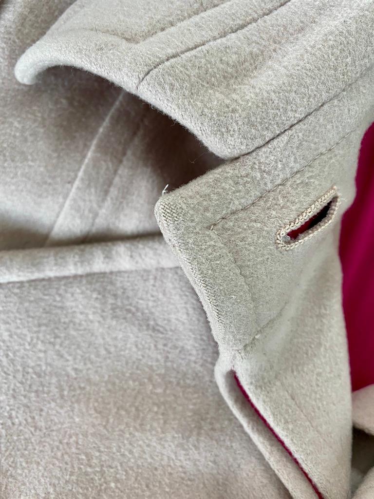 F/W 2003 Yves Saint Laurent by Tom Ford Runway Ruffle Overcoat Hot Pink ...