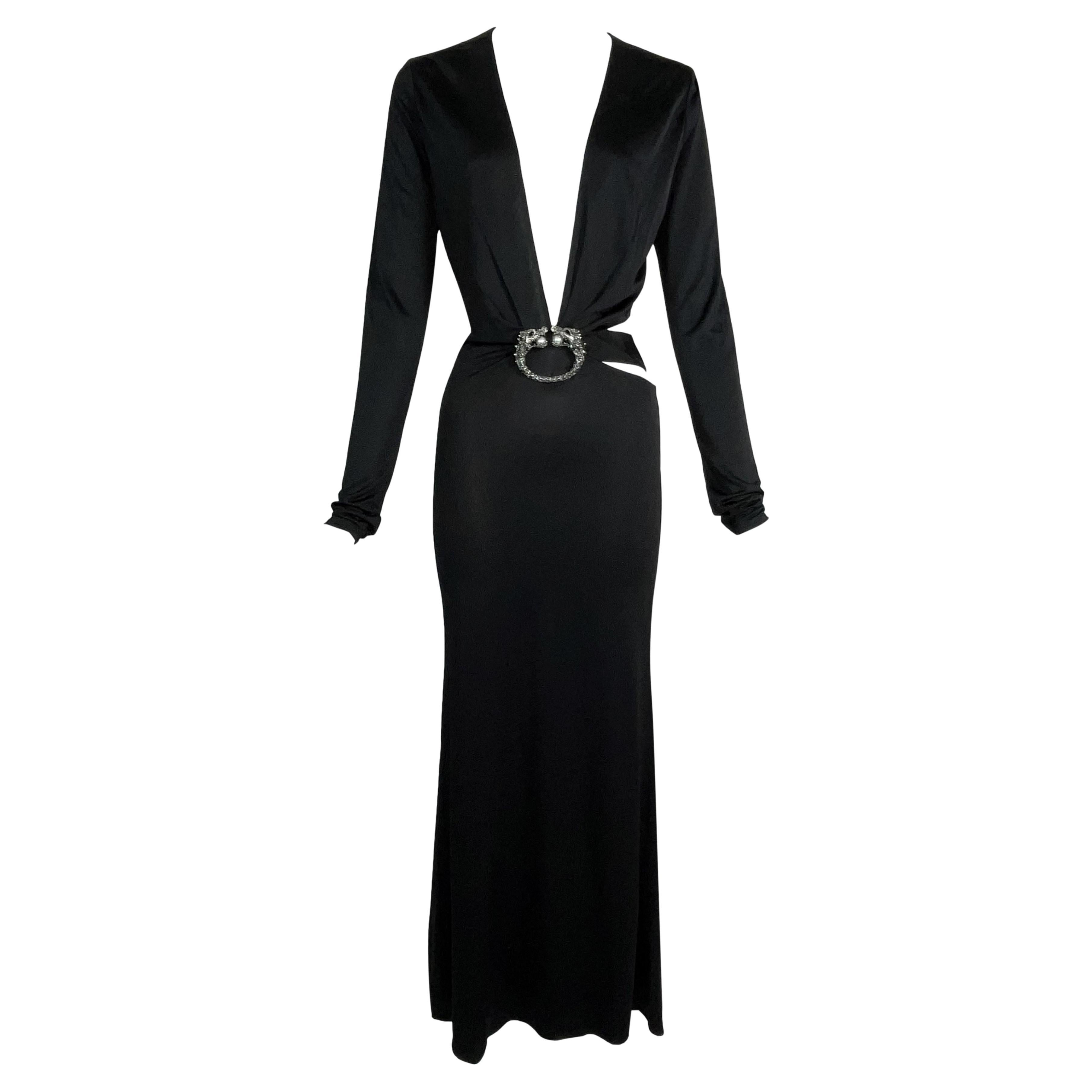 GUCCI black acetate NECKLACE NECK Cocktail Dress 38 at 1stDibs | gucci ...