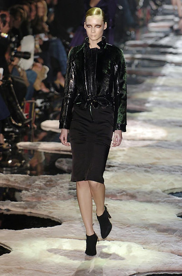 F/W 2004 Look#7 Tom Ford for for Gucci Mink fur and Python Skin Jacket ...