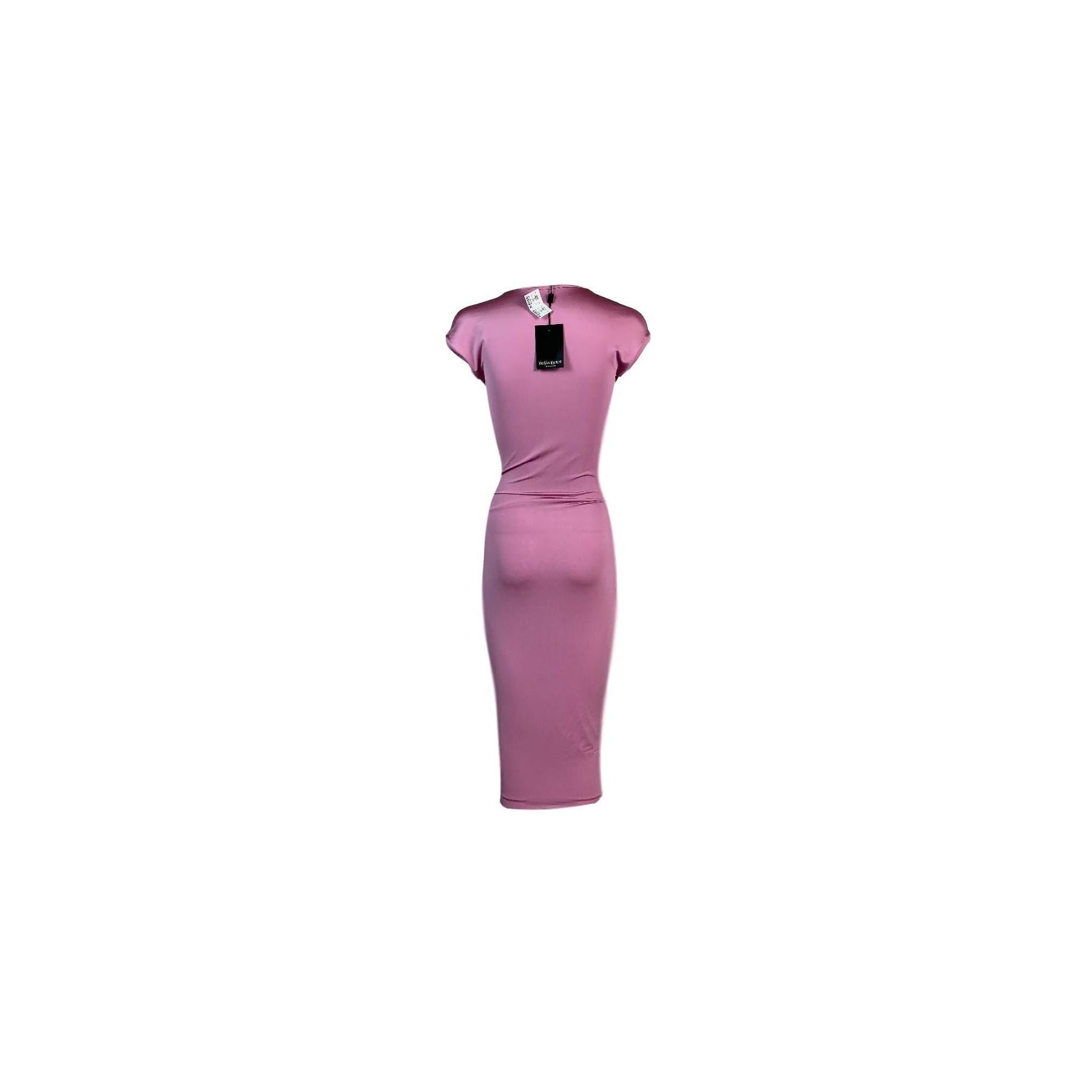 F/W 2004 Yves Saint Laurent Tom Ford Pink Wrap Dress at 1stDibs | tom ...