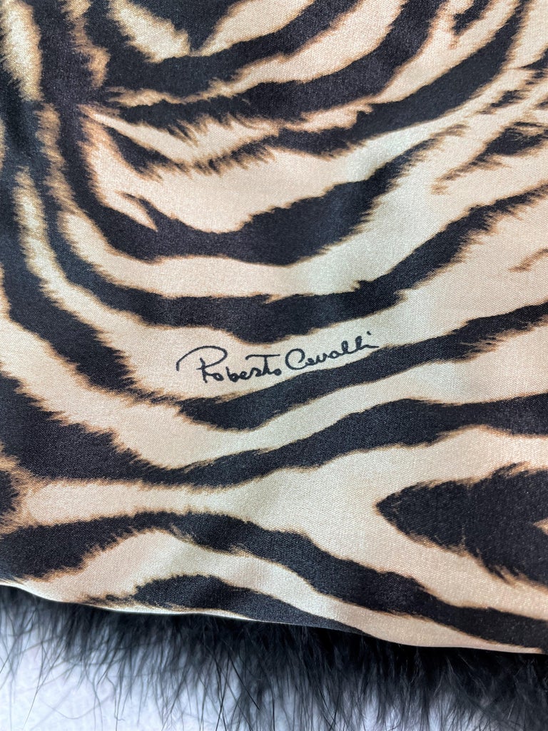 F/W 2006 Roberto Cavalli Black Feather Wide Long Boa Wrap Stole For ...