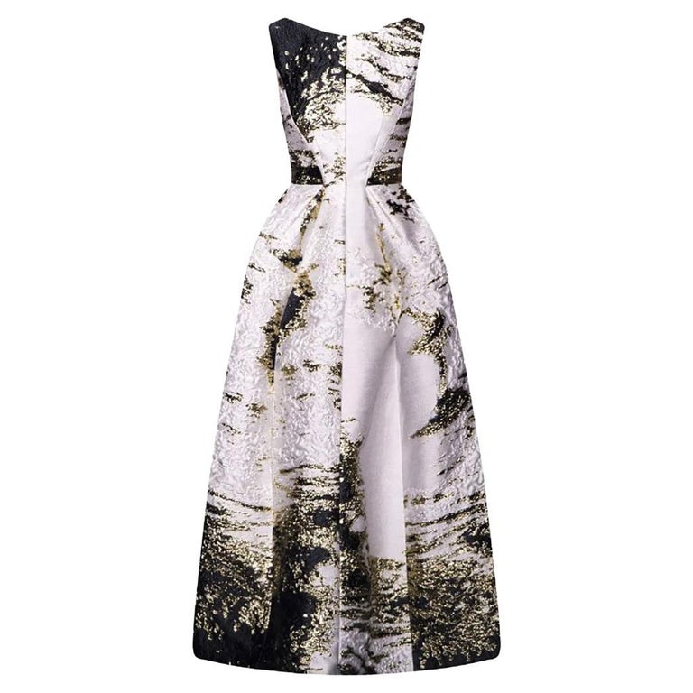 F/W2014 L#45 ALBERTA FERRETTI BALL GOWN w/GOLD SPARKLING ELEMENTS IT 38 ...