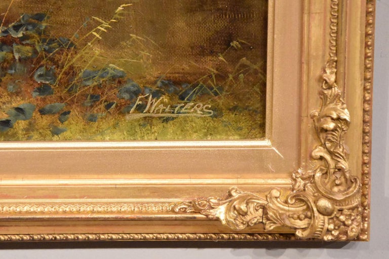 F. Walters - Oil Painting Pair by F. Walters "Spring on the Severn ...